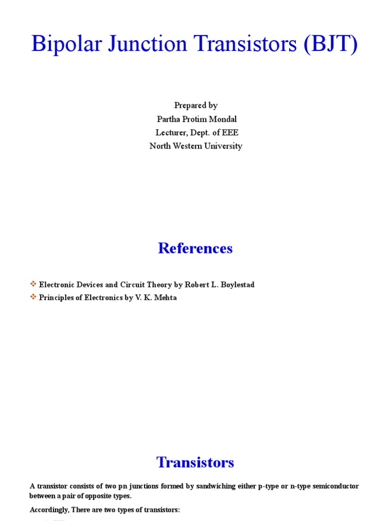Understanding Bipolar Junction Transistors | PDF | Bipolar Junction ...