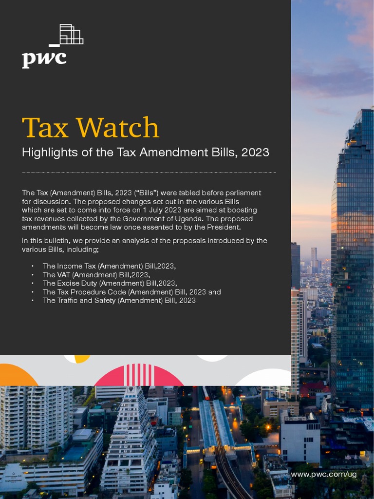 Tax Watch Bulletin Tax Amendment Bills 2023 | PDF | Taxes | Value Added Tax