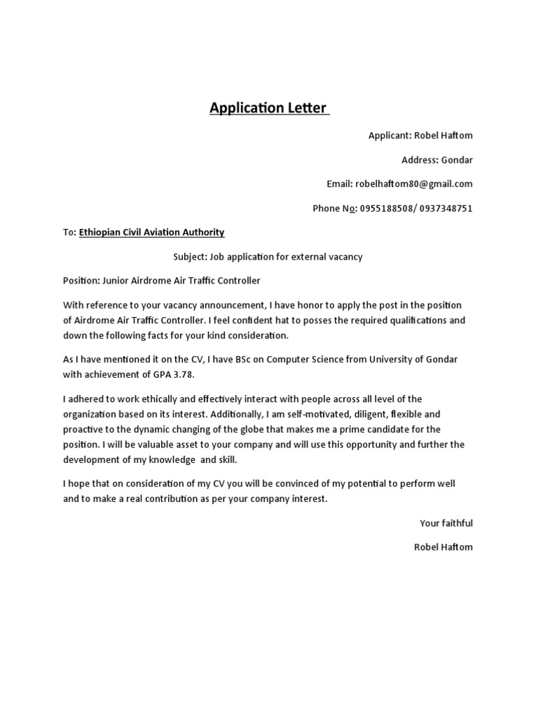 Application Letter, CV and Certificates | PDF
