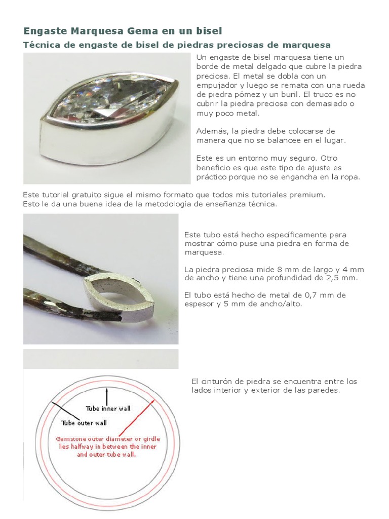 Engaste de Piedra Marquesa en Bisel | PDF | Hogar, jardinería y bricolaje