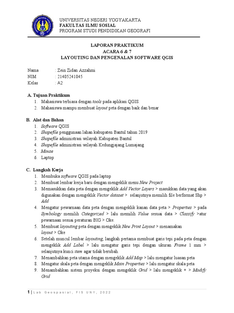 Acara 6 & 7 Layouting Peta | PDF