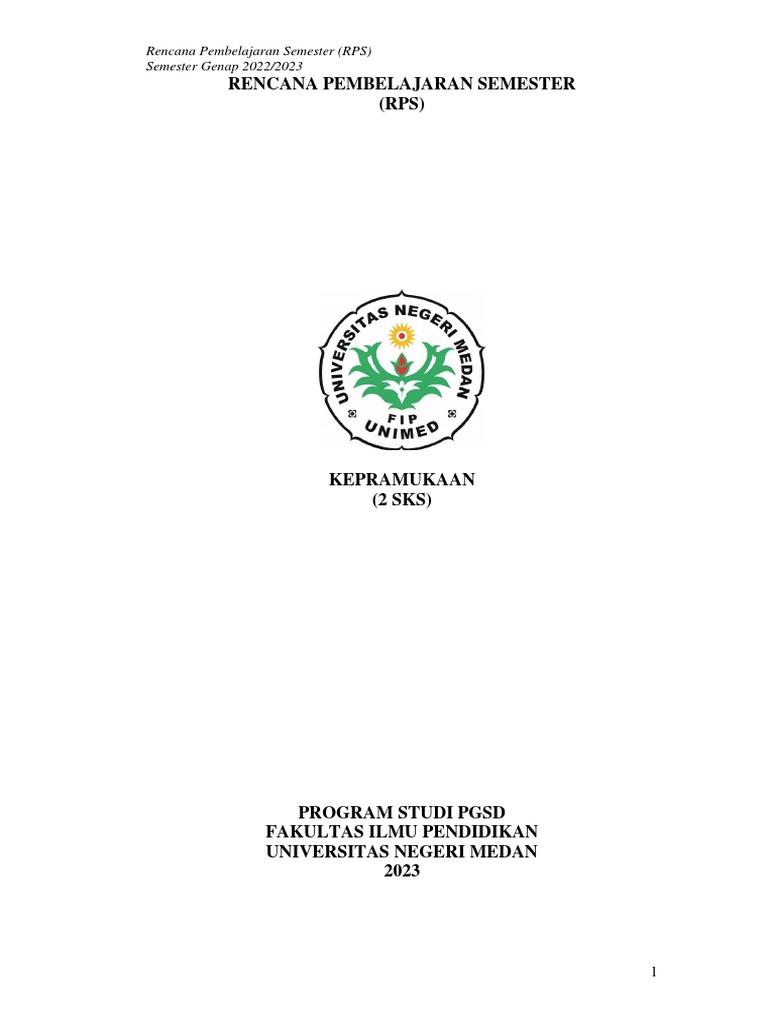 RPS - Kepramukaan Genap 2023 | PDF