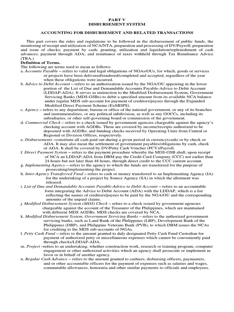 Part v Disbursement System 04122021 | PDF | Payroll Tax | Cheque
