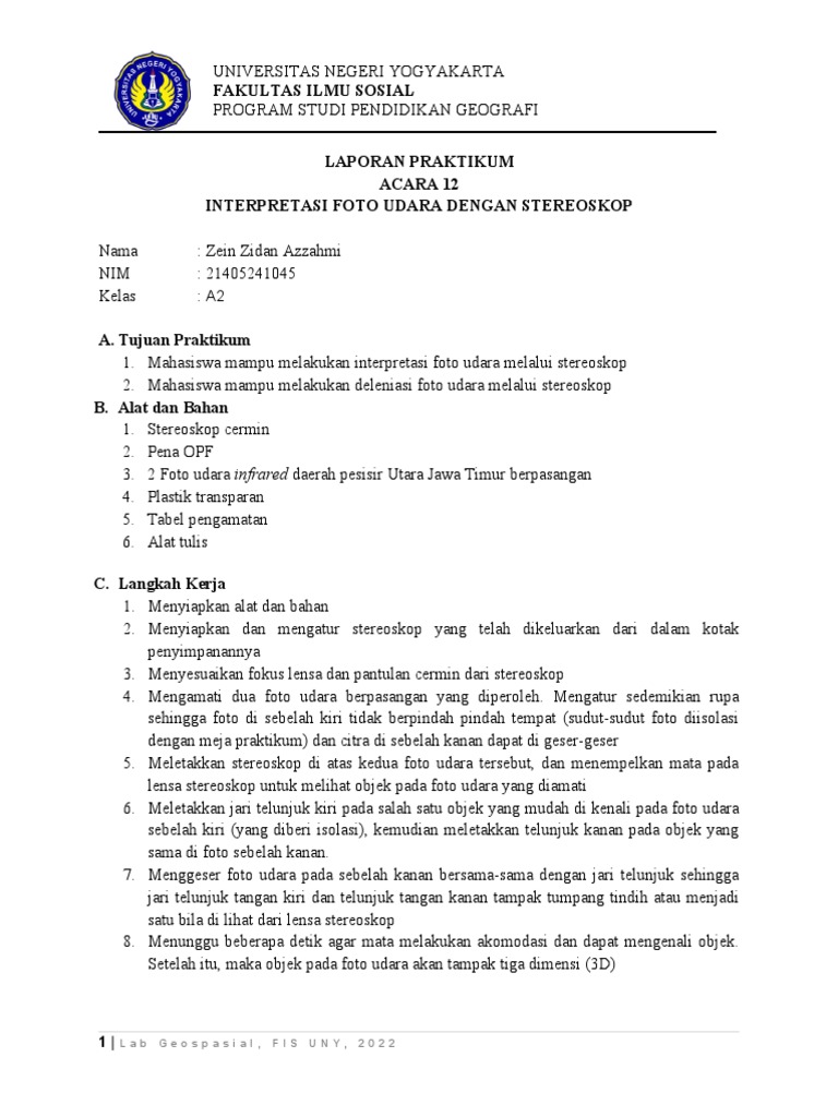 Interpretasi Foto Udara dengan Stereoskop | PDF