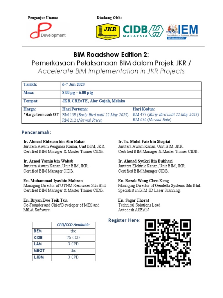 JKR BIM Seminar Ed2 Flyer - Melaka | PDF