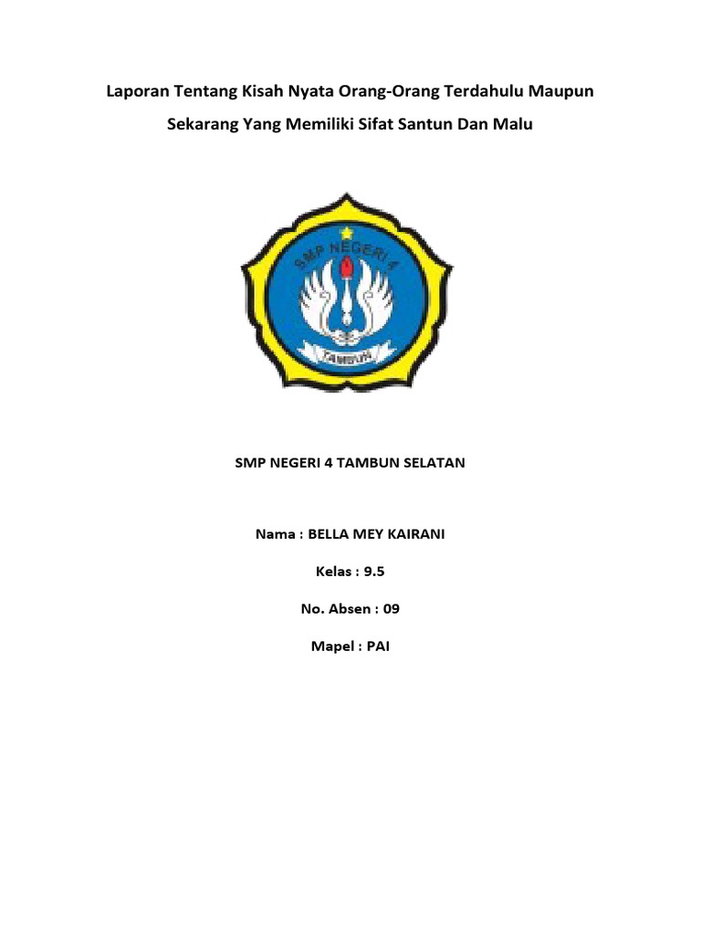 Tugas Bella - Laporan Tentang Kisah Nyata Orang-Orang Terdahulu Maupun ... Tugas Bella - Laporan Tentang Kisah Nyata Orang-Orang Terdahulu Maupun ...