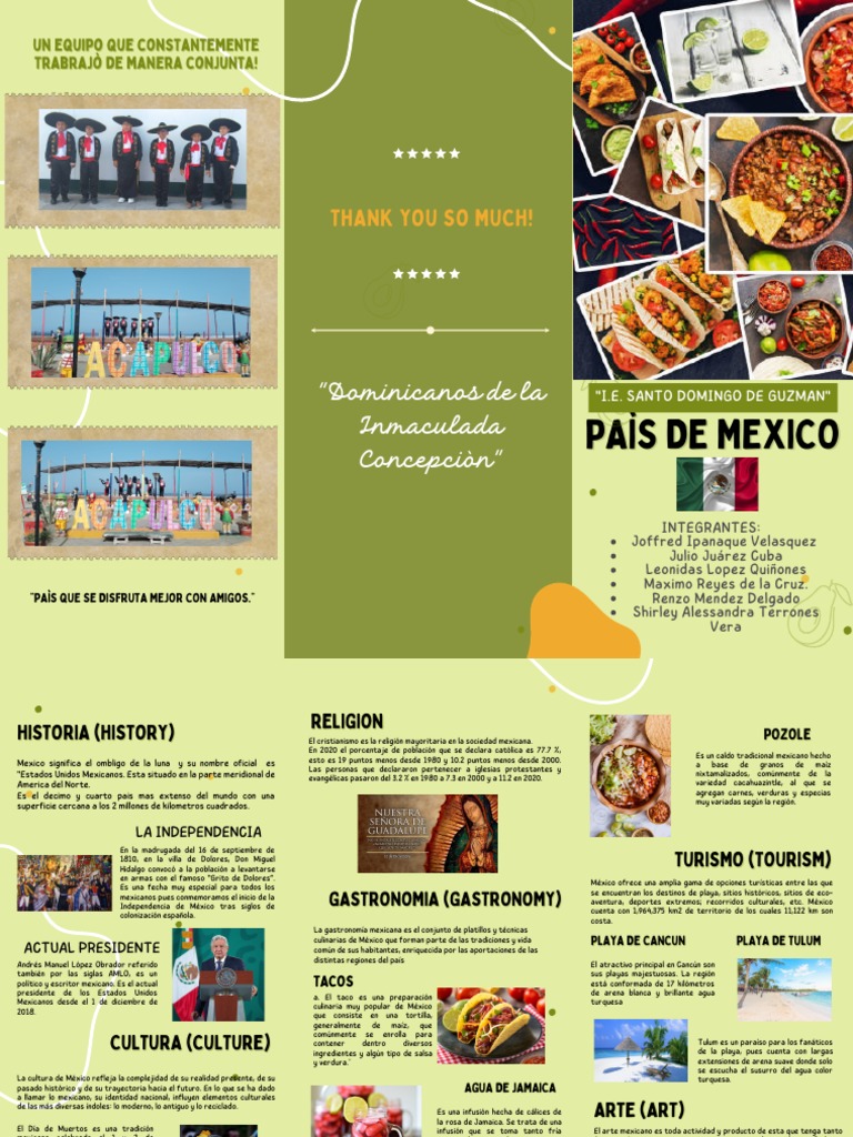 Triptico - Pais Mexico | PDF | México | Taco