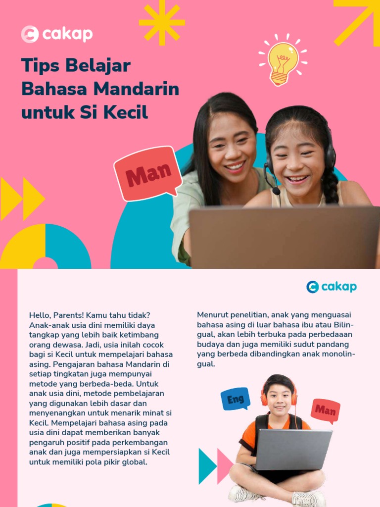 Tips Mengajarkan Mandarin untuk Anak | PDF