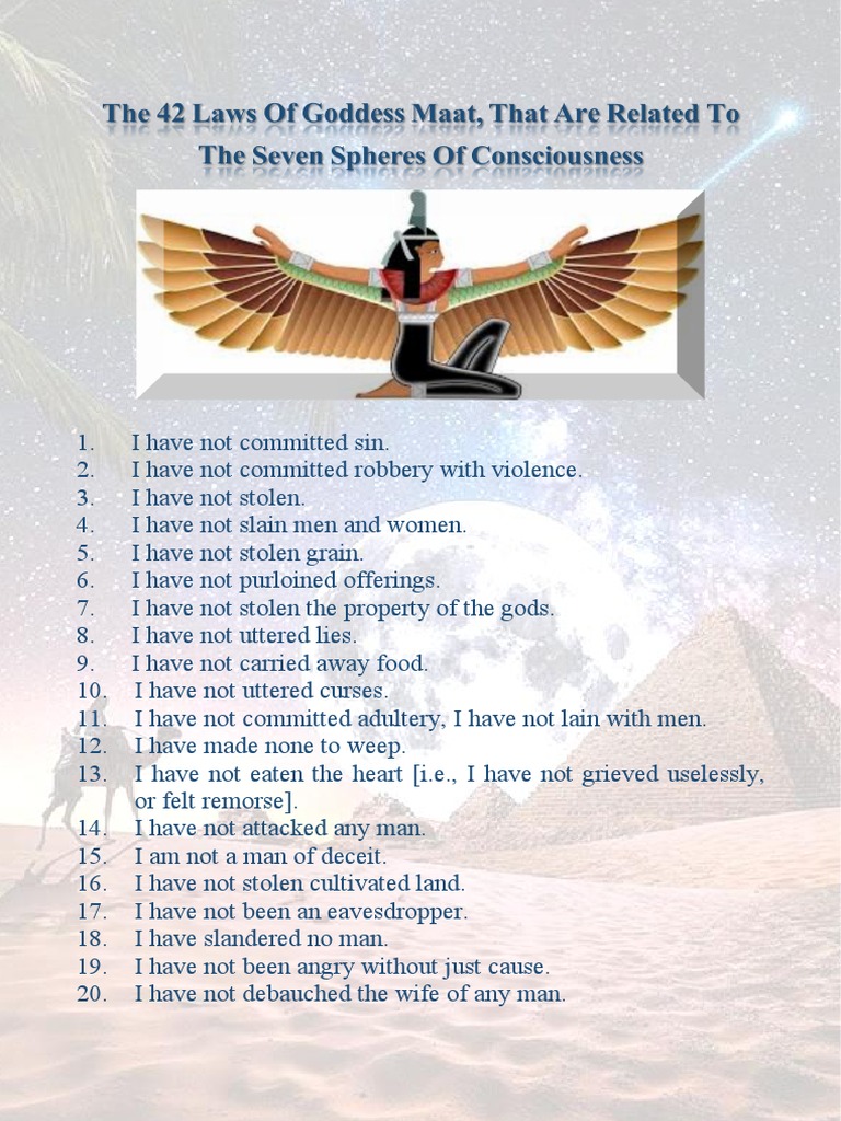 The 42 Laws of "Maat | PDF