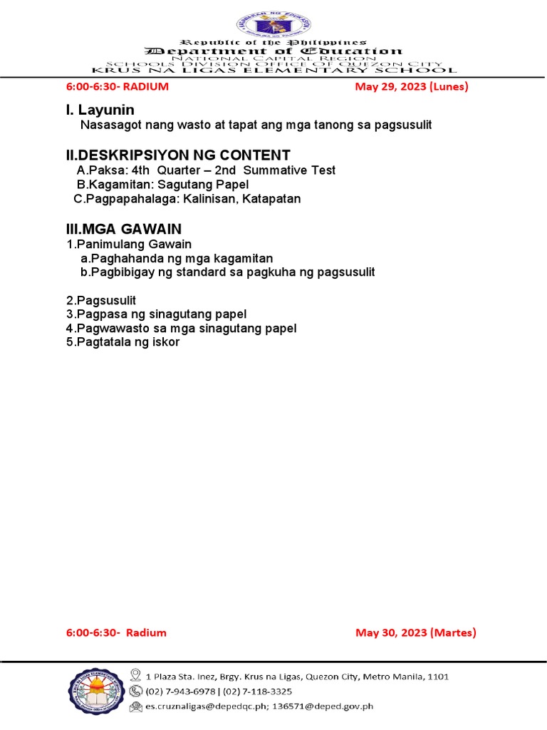 4th Quarter Day 16 20 | PDF