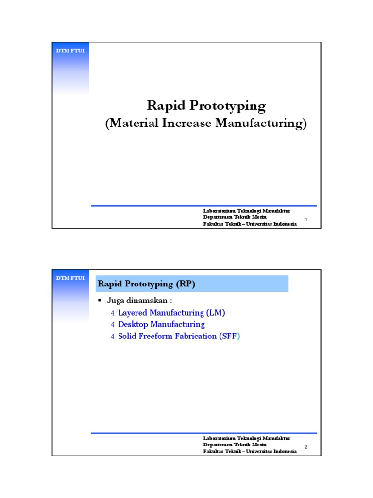 MPM2022 - 09 - Rapid Prototyping | PDF