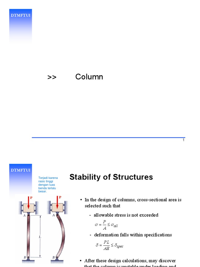 MKM - 2020 - 10 Struktur Kolom | PDF | Beam (Structure) | Column