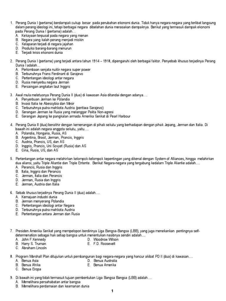 2023 05 Soal PAT Sejarah Peminatan Kelas XI K13 | PDF