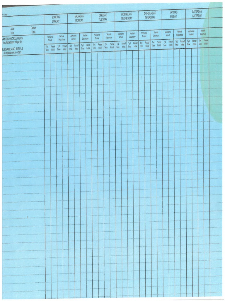 Attendance Register 2023 To 2024 Interns & In-Service Trainees | PDF