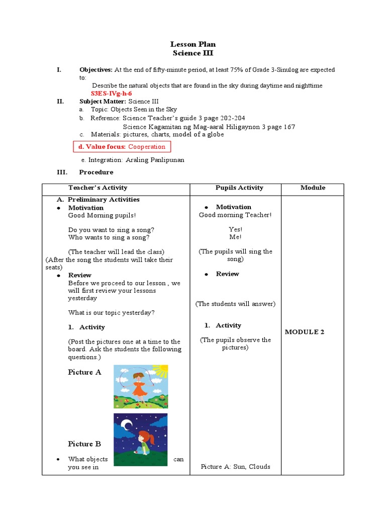 Science 3 Lesson-Plan | PDF
