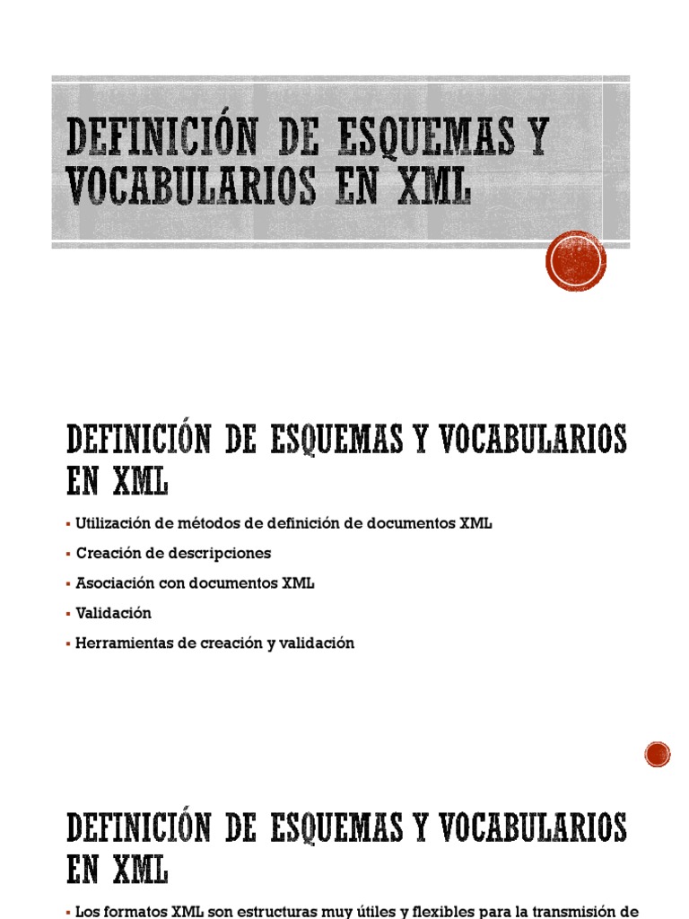 3 Definición de Esquemas y Vocabularios en XML | PDF | Xml | Ingeniería de software