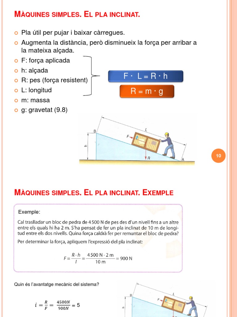 màquines simples (pla inclinat) | PDF