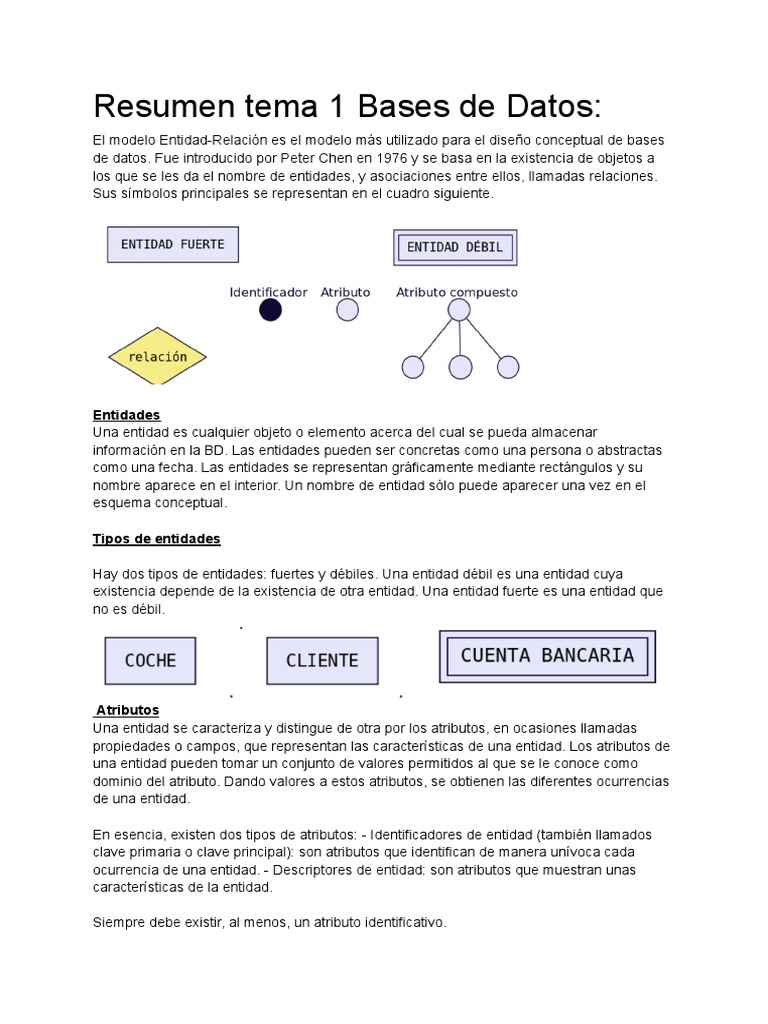 Tema 1 BDD | PDF | Base de datos relacional | Datos