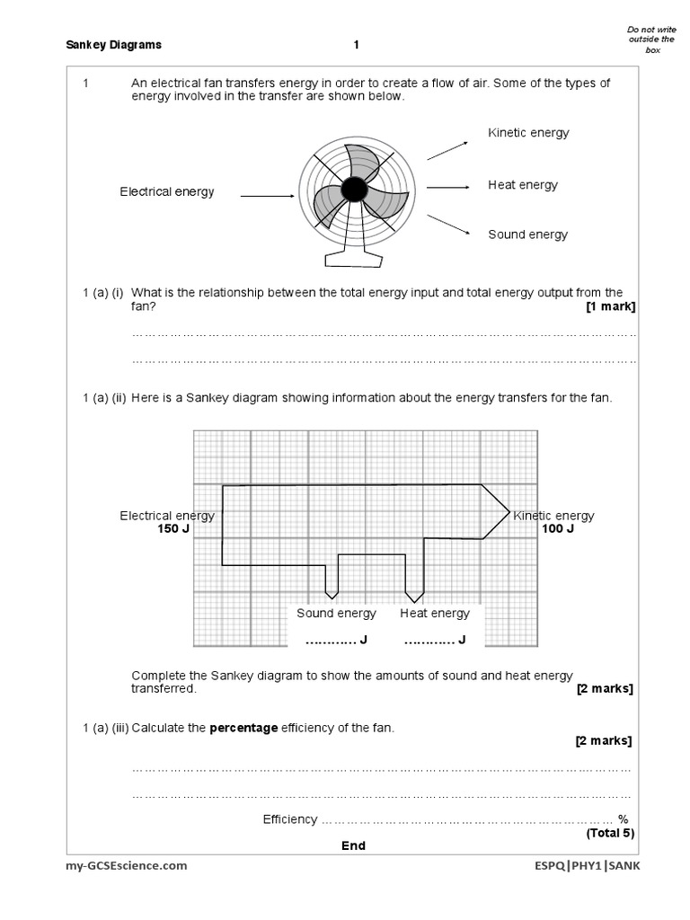 Energy Sankey Diagrams Questions.137952423 | PDF