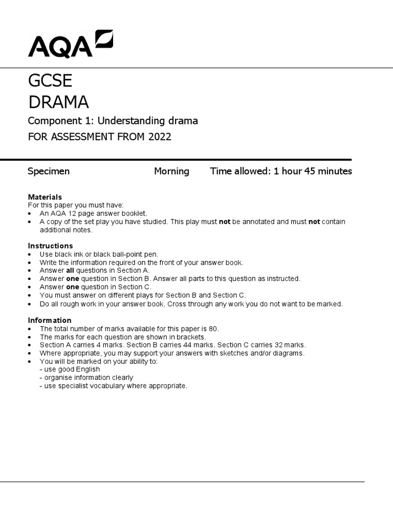 GCSE Sample Paper | PDF