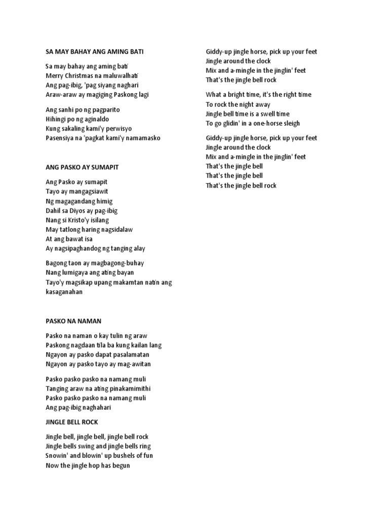 Sa May Bahay Ang Aming Bati | PDF