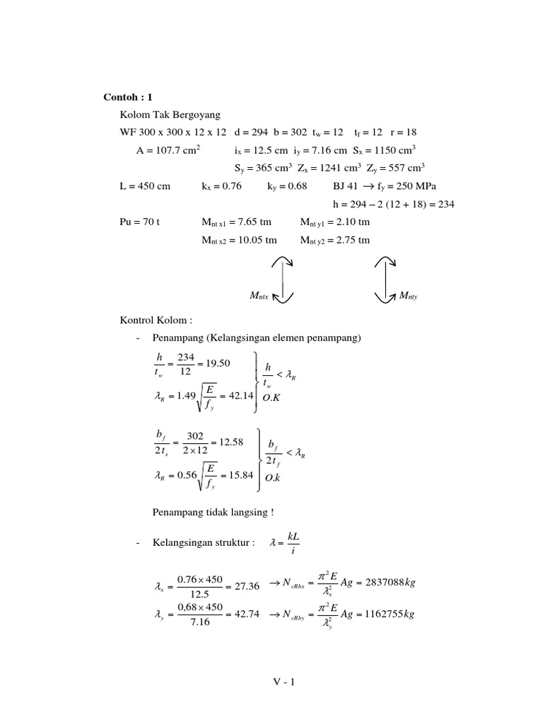 Contoh Soal Balok Kolom | PDF