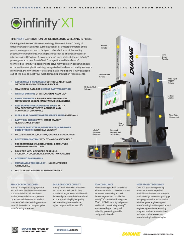 DUKANE_INFINITY-X1_Datasheet_FINAL | PDF | Welding | Construction