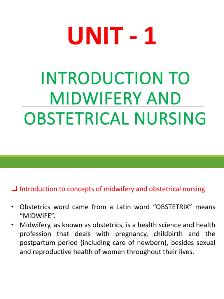 Introduction to Midwifery and Nursing | PDF