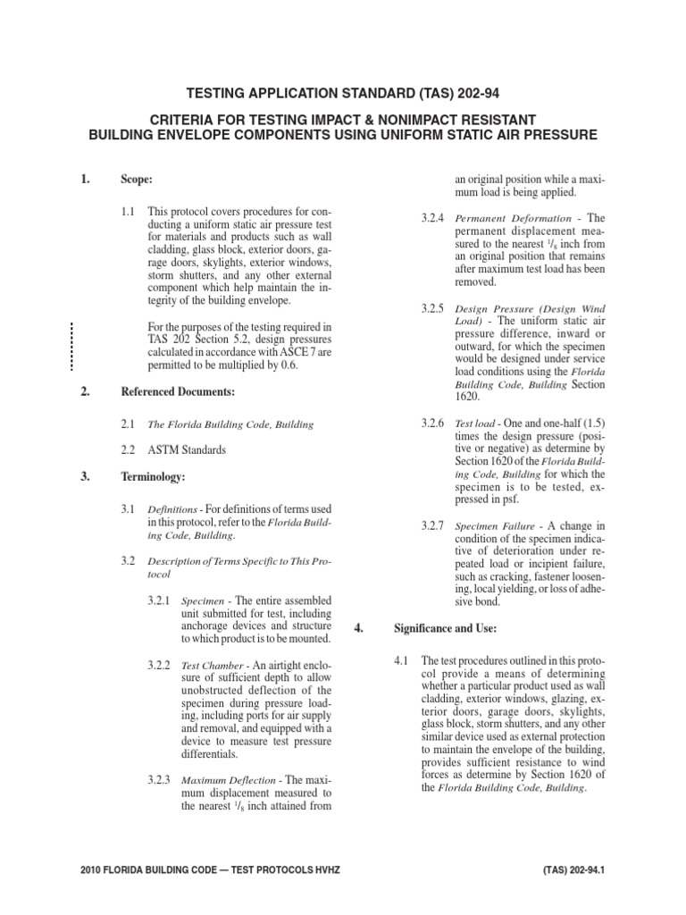 Testing Application Standard No - 202-94 | PDF