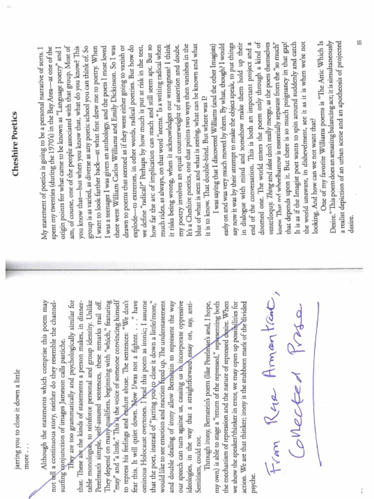 Rae Armantrout Cheshire Poetics and The Short Poem | PDF