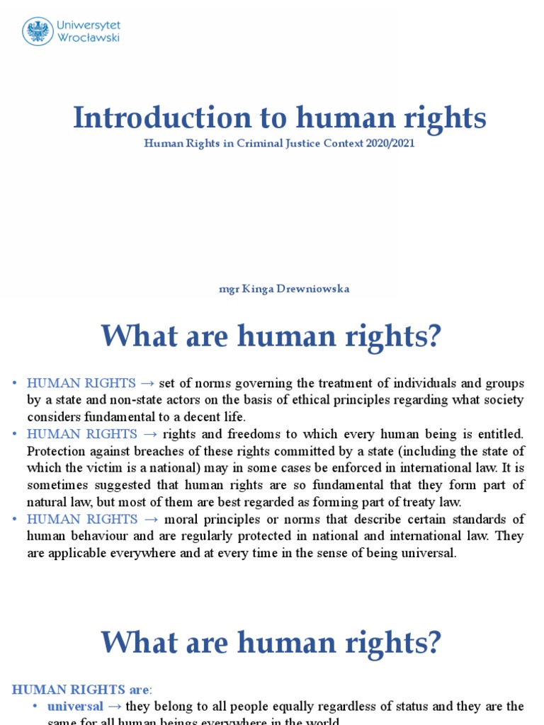 Overview of Human Rights Principles | PDF | Politics