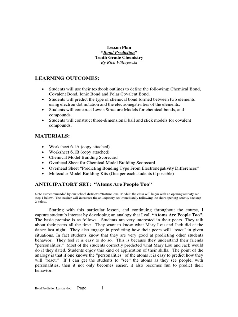 bond-predictionlesson-pdf-chemical-bond-chemical-compounds