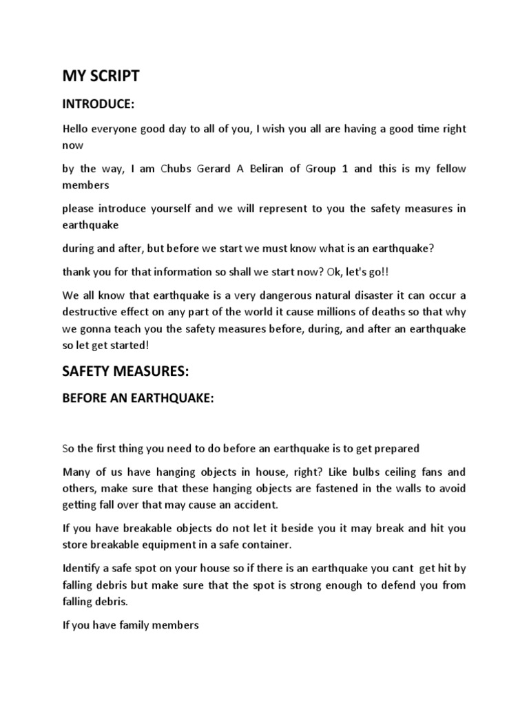 My Script Science 8 | PDF | Disasters