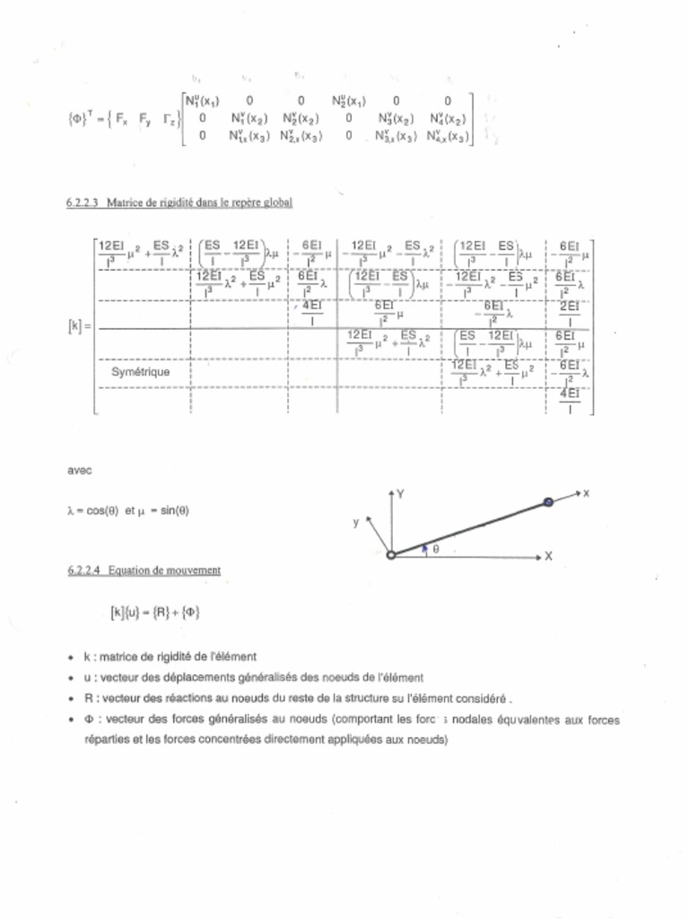Matrice Raideur Éléments Finis | PDF