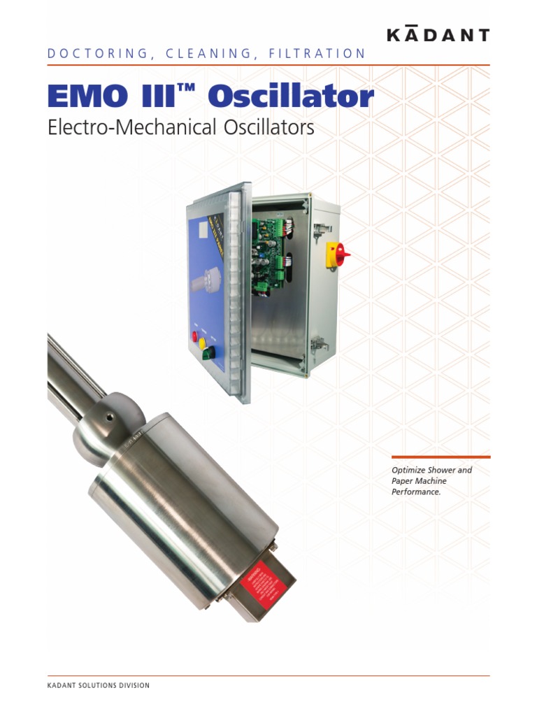EMO III Oscillator | PDF | Electric Motor | Bearing (Mechanical)