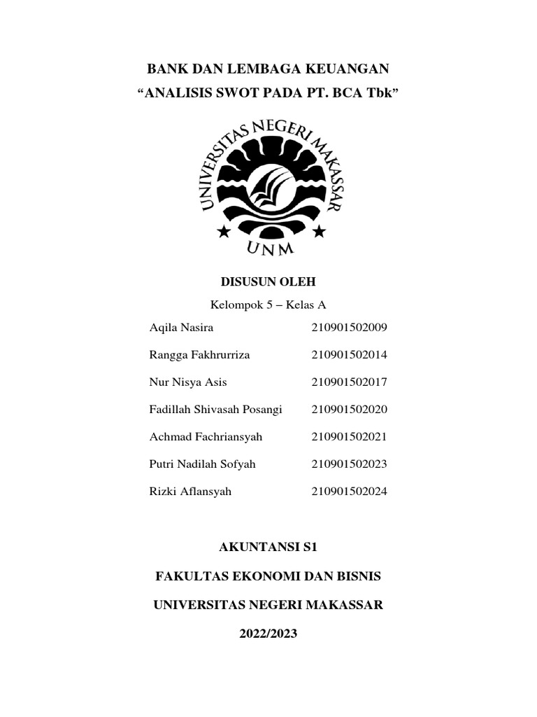 Analisis SWOT Pada PT. BCA Tbk. | PDF