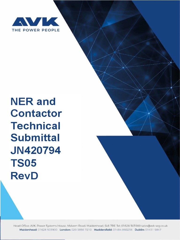 Neutral Earthing Resistor & Contactor | PDF