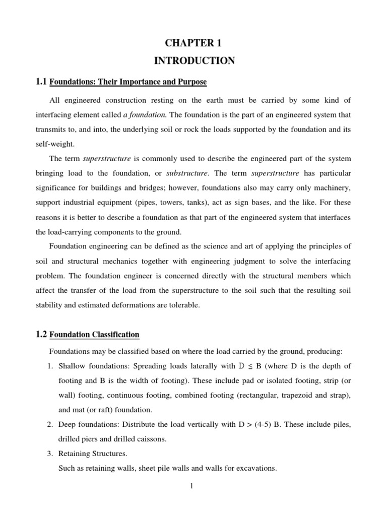 Chapter-1 2 | PDF | Foundation (Engineering) | Deep Foundation