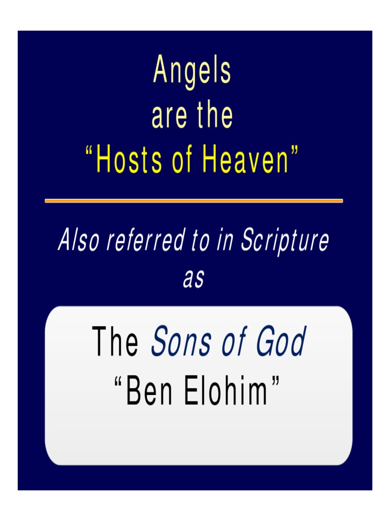 The Sons of God "Ben Elohim" | PDF | Angel | Sodom And Gomorrah