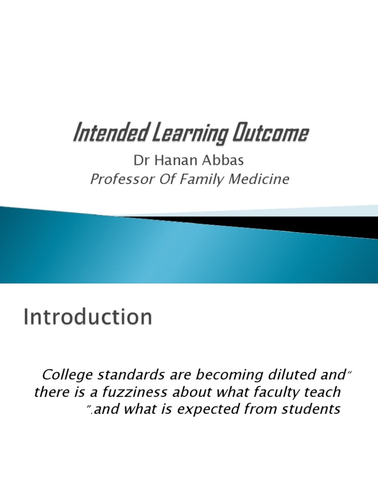 Intended Learning Outcome | Download Free PDF | Educational Assessment ...