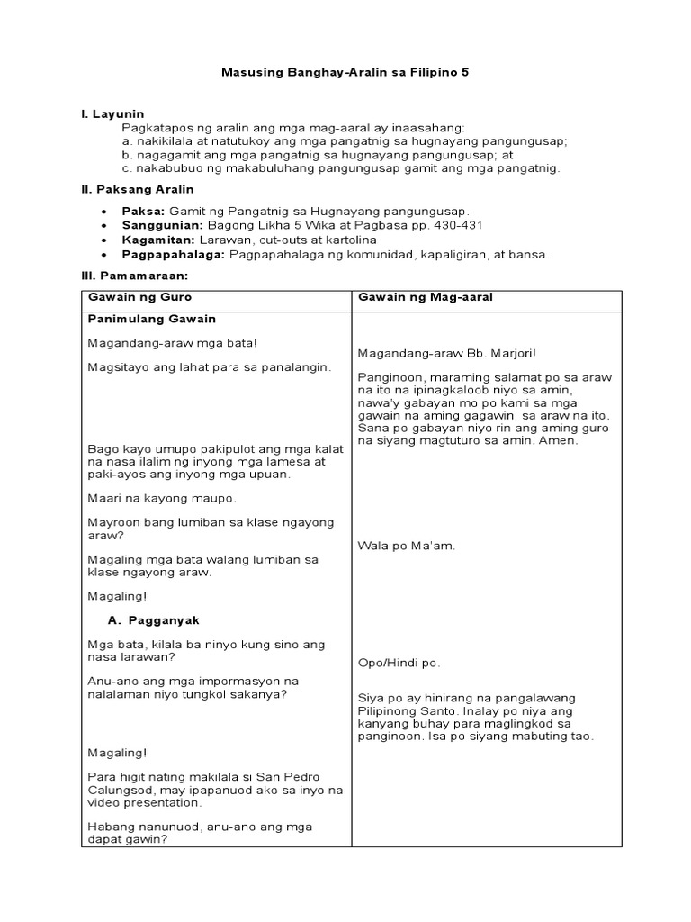 DLP Filipino 5 | PDF