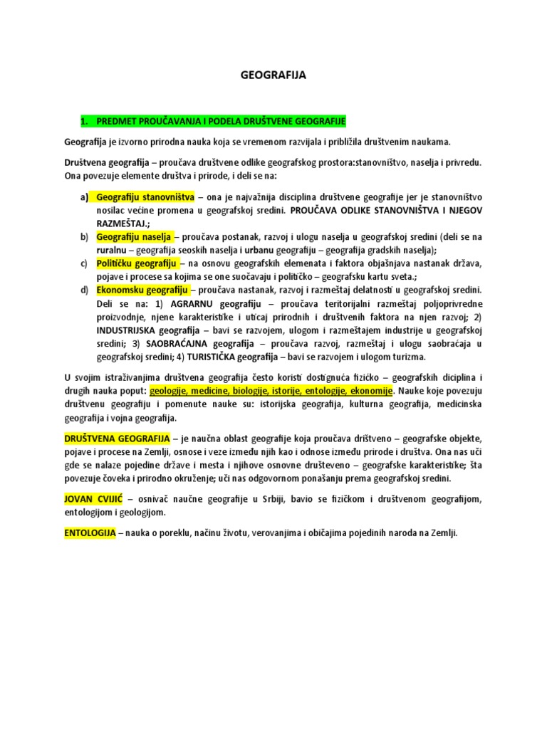 GEOGRAFIJA | PDF