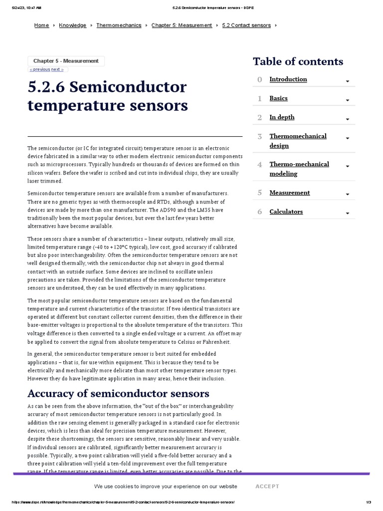 5.2.6 Semiconductor Temperature Sensors - DSPE | PDF | Sensor | Diode