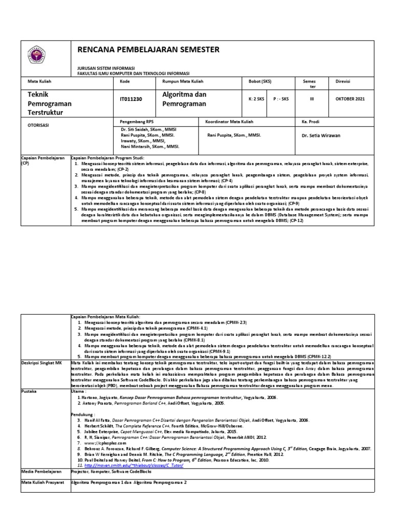 Teknik Pemrograman Terstruktur (1) | PDF