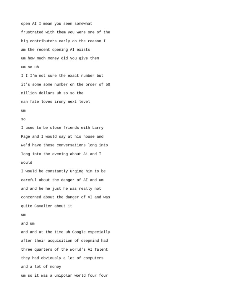 (English (Auto-Generated) ) Elon Musk On Sam Altman and ChatGPT - I Am ... (English (Auto-Generated) ) Elon Musk On Sam Altman and ChatGPT - I Am ...
