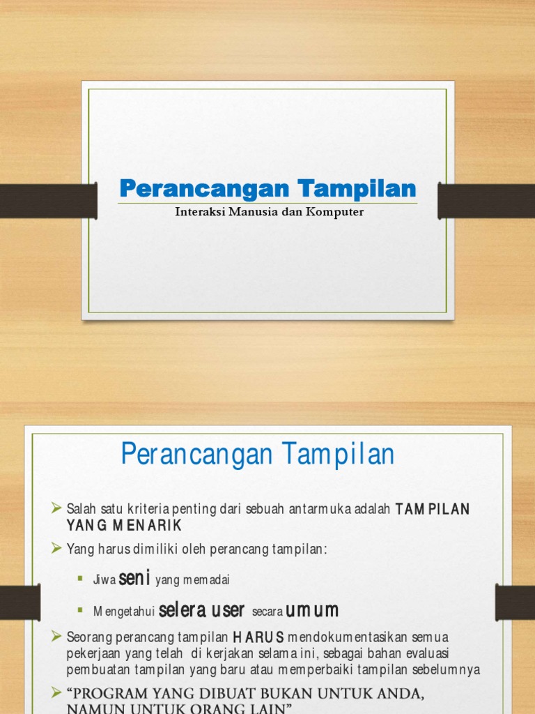 8 IMK Perancangan Tampilan | PDF
