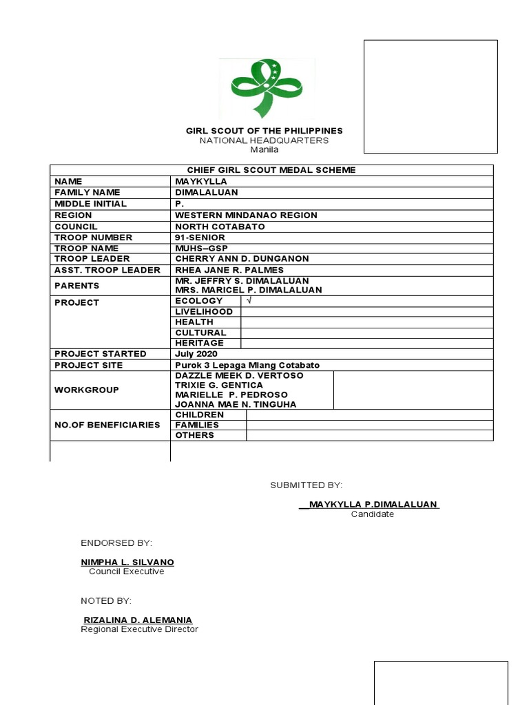 Application-Form-1-And-Form-1-A-2 (1) GSP Form | PDF | Scouting | Youth ...
