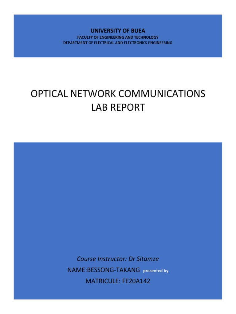 OCN Lab Report | PDF