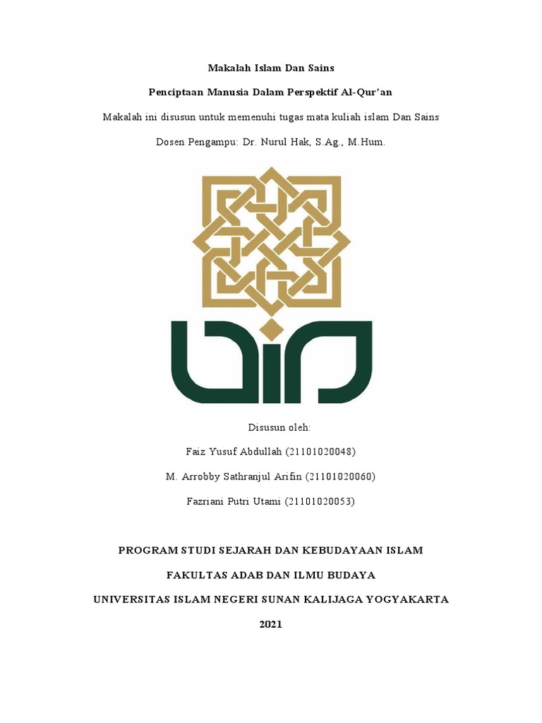 4 - Sains Dalam Al-Qur'an Mengenai Penciptaan Manusia | PDF | Filsafat | Agama & Spiritualitas