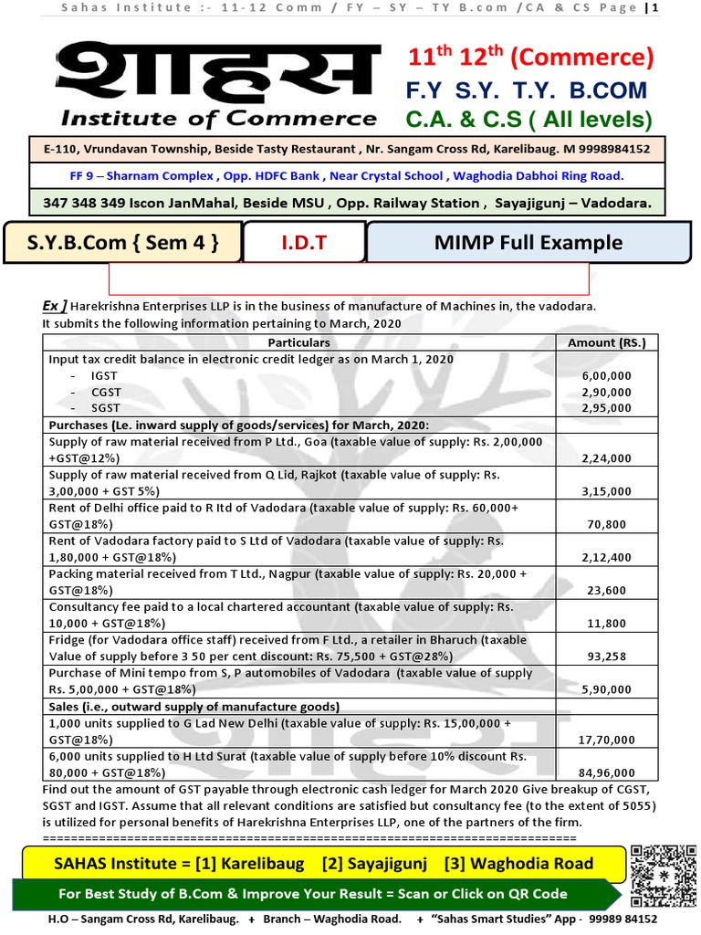 2) Idt - Imp Past Paper Full Sum (Sahas Institute) | PDF | Service Industries | Economies